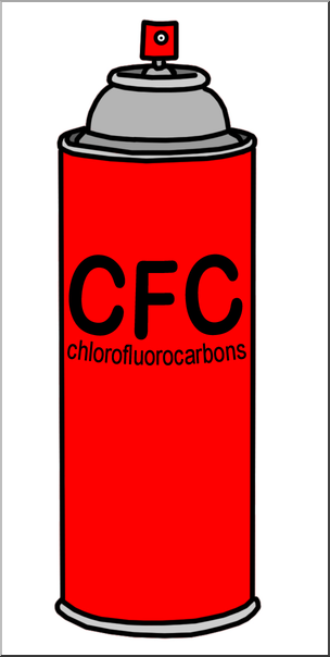 Clip Art: CFC Aerosol Can Color – Abcteach