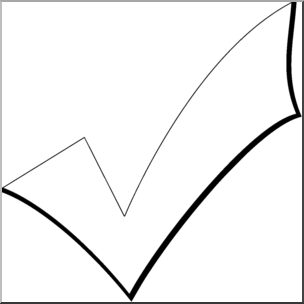 Clip Art: Check Mark B&W – Abcteach