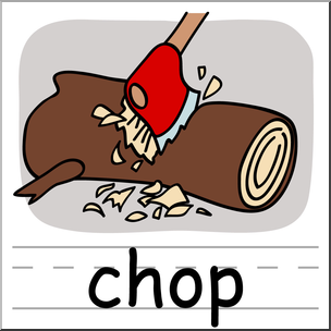 Clip Art: Basic Words: Chop Color Labeled – Abcteach