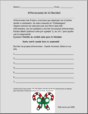 SÃ­miles de Navidad (secundaria) Spanish – Abcteach