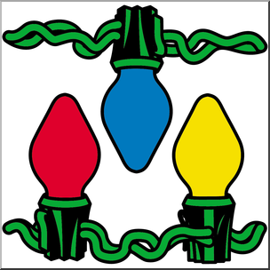 Clip Art: Christmas Lights 1a Color – Abcteach