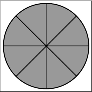 Clip Art: Circle08 0/8 B&W – Abcteach