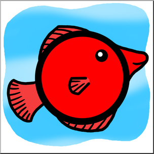 Clip Art: Basic Shapes: FIsh: Circlefish Color – Abcteach