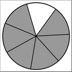 Clip Art: Circle07 1/7 B&W – Abcteach