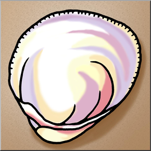 Clip Art: Seashells: Cockle Shell Color – Abcteach