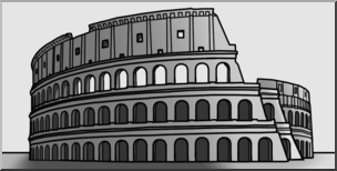 Clip Art: Colosseum Grayscale – Abcteach