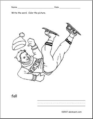 Coloring Page: Write and Color Action Verb “sleep” (ESL) – Abcteach