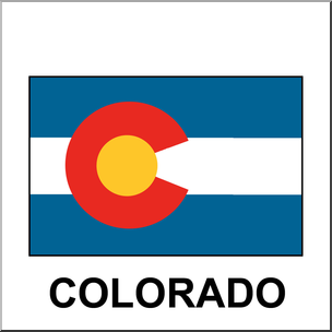 Clip Art: Flags: Colorado Color – Abcteach