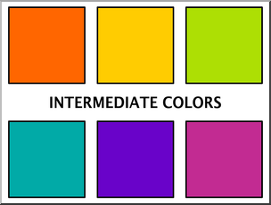 Clip Art: Color Chart 1 Intermediate Color – Abcteach
