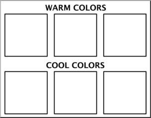 Clip Art: Color Chart 1 Warm & Cool B&W – Abcteach