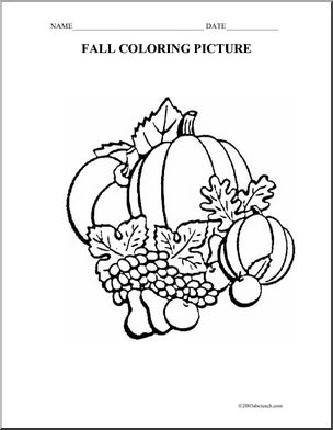 Coloring Page: Fall Leaves – Abcteach