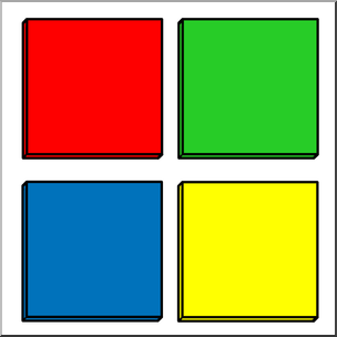 Clip Art: Classroom Manipulatives: Color Tiles Color – Abcteach