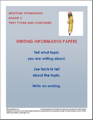 Writing Standard Poster- 2nd Grade -Sample Common Core – Abcteach