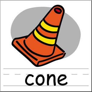 Clip Art: Basic Words: Cone B&W Unlabeled – Abcteach