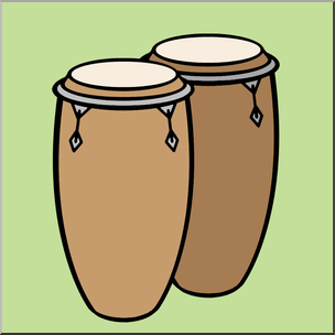 Clip Art: Congo Drums Color – Abcteach