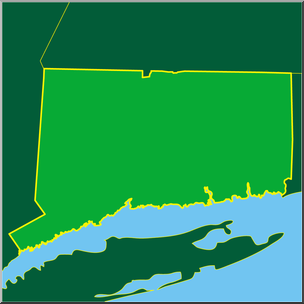 Clip Art: US State Maps: Connecticut Color – Abcteach