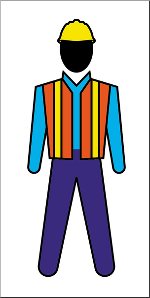 Clip Art: People: Construction Worker Male Color – Abcteach