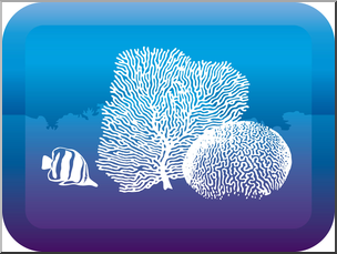 Clip Art: Habitat Button: Coral Reef Color – Abcteach