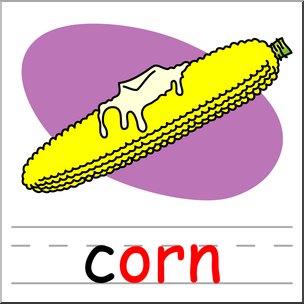 Clip Art: Basic Words: -orn Phonics: Corn Color – Abcteach