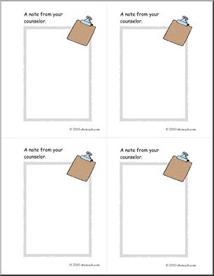 Counseling: Counseling Notes (4) (color) – Abcteach