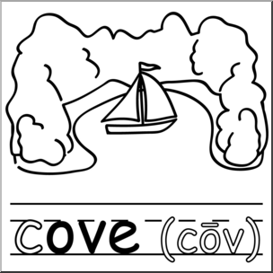 Clip Art: Basic Words: -ove Phonics: Cove B&W – Abcteach
