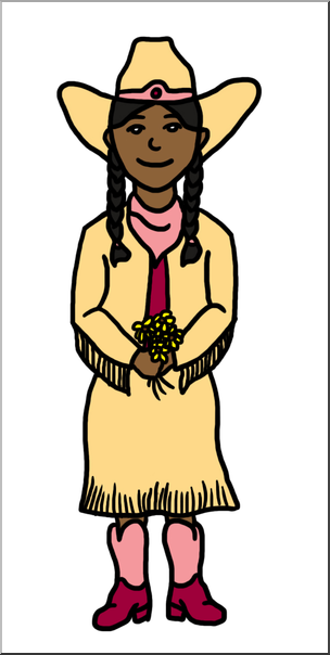 Clip Art: Western Theme: Cowgirl 2 Color – Abcteach