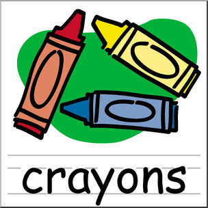 Clip Art: Basic Words: Crayons Color Labeled – Abcteach