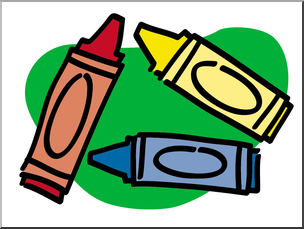 Clip Art: Basic Words: Crayons Color Unlabeled – Abcteach