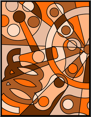 Clip Art: Overlapping Shapes: Bicycle Color – Abcteach