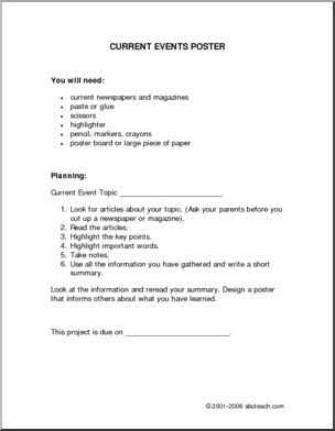 Current Events Project – Abcteach