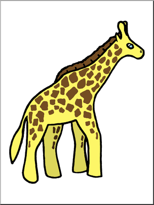 Clip Art: Cute Giraffe Color – Abcteach