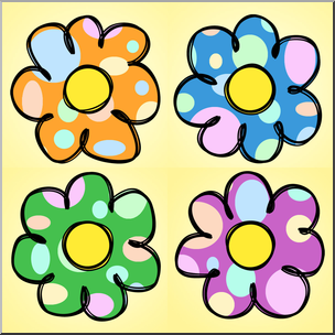 Clip Art: Graphic Daisies Color 1 – Abcteach