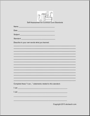 Common Core: Assessment form (grades 4-5, middle) – Abcteach