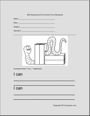 Common Core: Assessment form (grades k-1) – Abcteach