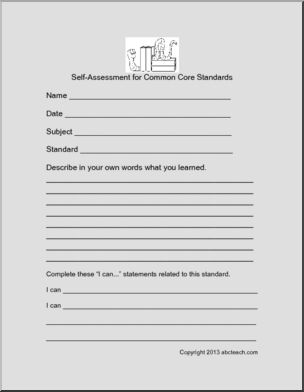 Common Core: Assessment form (grades 1-3) – Abcteach