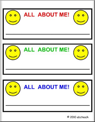 Desk Tag: ALL ABOUT ME – Abcteach