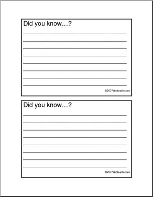 Did You Know? General (b/w) – Abcteach