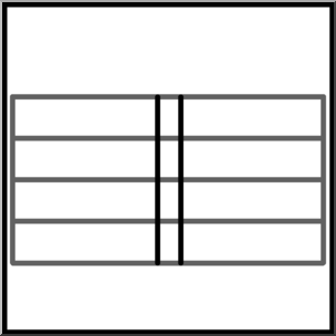 Clip Art: Music Notation: Flat B&W Unlabeled – Abcteach