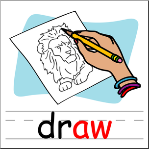 Clip Art: Basic Words: -aw Phonics: Draw COlor – Abcteach