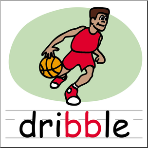 Clip Art: Basic Words: Double Consonants BB: Dribble Color – Abcteach