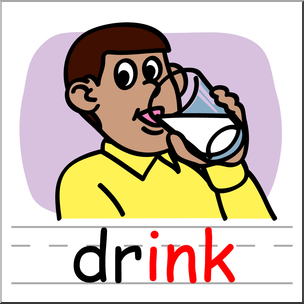 Clip Art: Basic Words: -ink Phonics: Drink Color – Abcteach