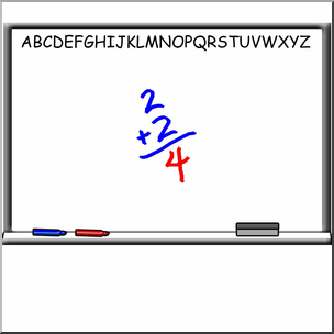 Clip Art: White Board Math Color – Abcteach