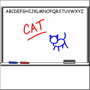 Clip Art: White Board Spelling Color – Abcteach