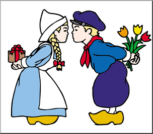 Clip Art: Dutch Kids Color – Abcteach