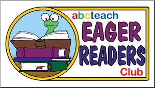 Clip Art: Eager Readers Club Logo 2 Color – Abcteach