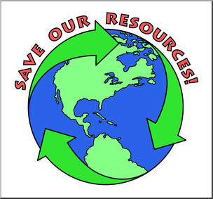 Clip Art: Earth: Save Our Resources Color 2 – Abcteach