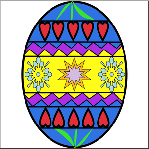 Clip Art: Easter Egg 2 Color – Abcteach