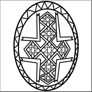 Clip Art: Easter Basket 1 B&W – Abcteach