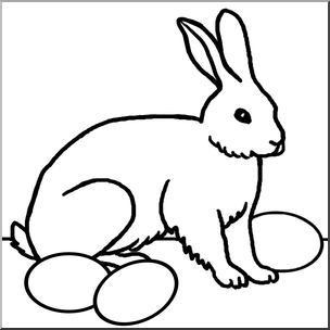 Clip Art: Happy Easter B&W – Abcteach