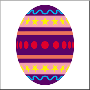 Clip Art: Easter Egg 1 Color – Abcteach